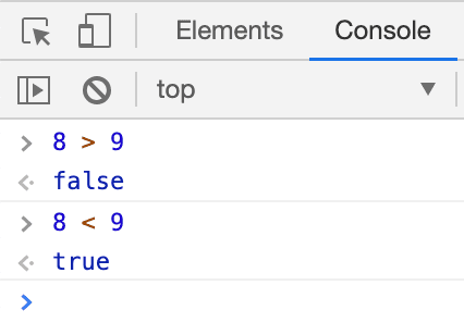 Comparison operators - Command Shift