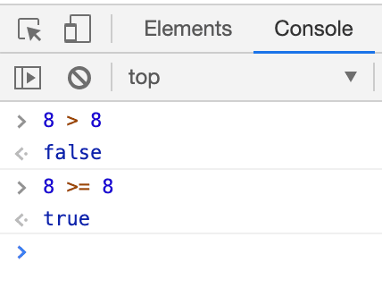 Comparison operators - Command Shift